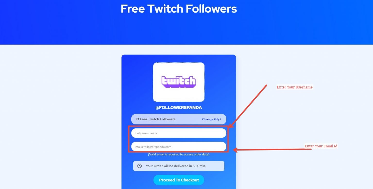 Get Free Twitch Followers | 100% Real & Instant Delivery