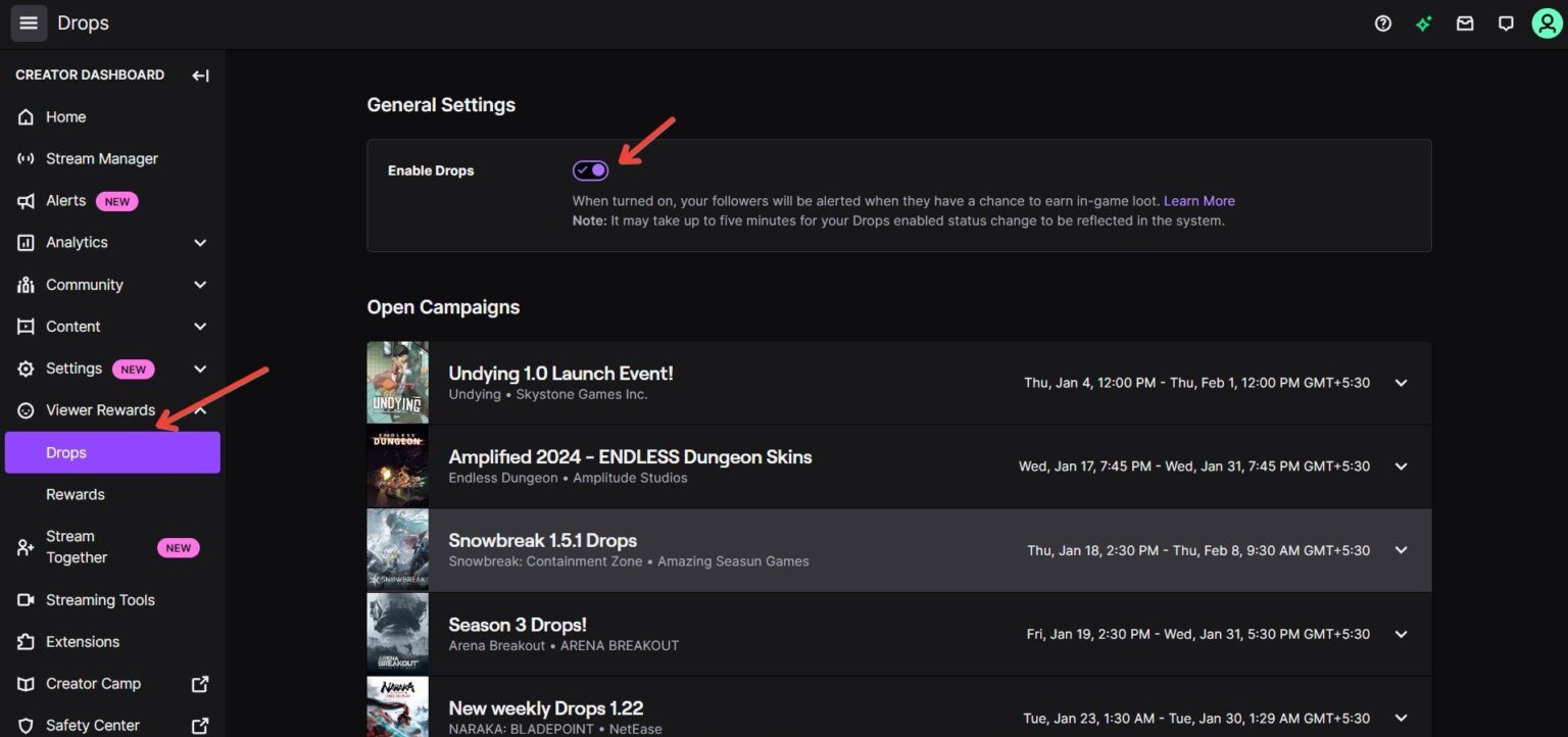 How to Enable Twitch Drops for Your Viewers - Twitch marketing Guides