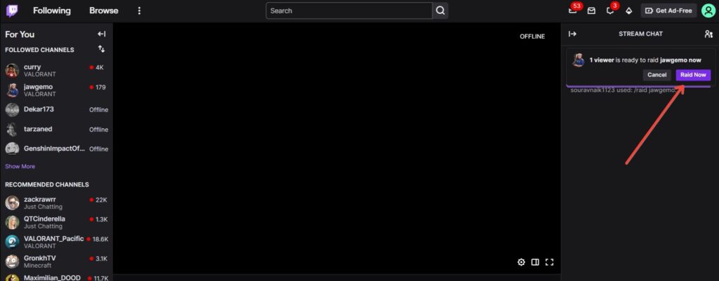 How to raid on twitch - 3 Easy steps