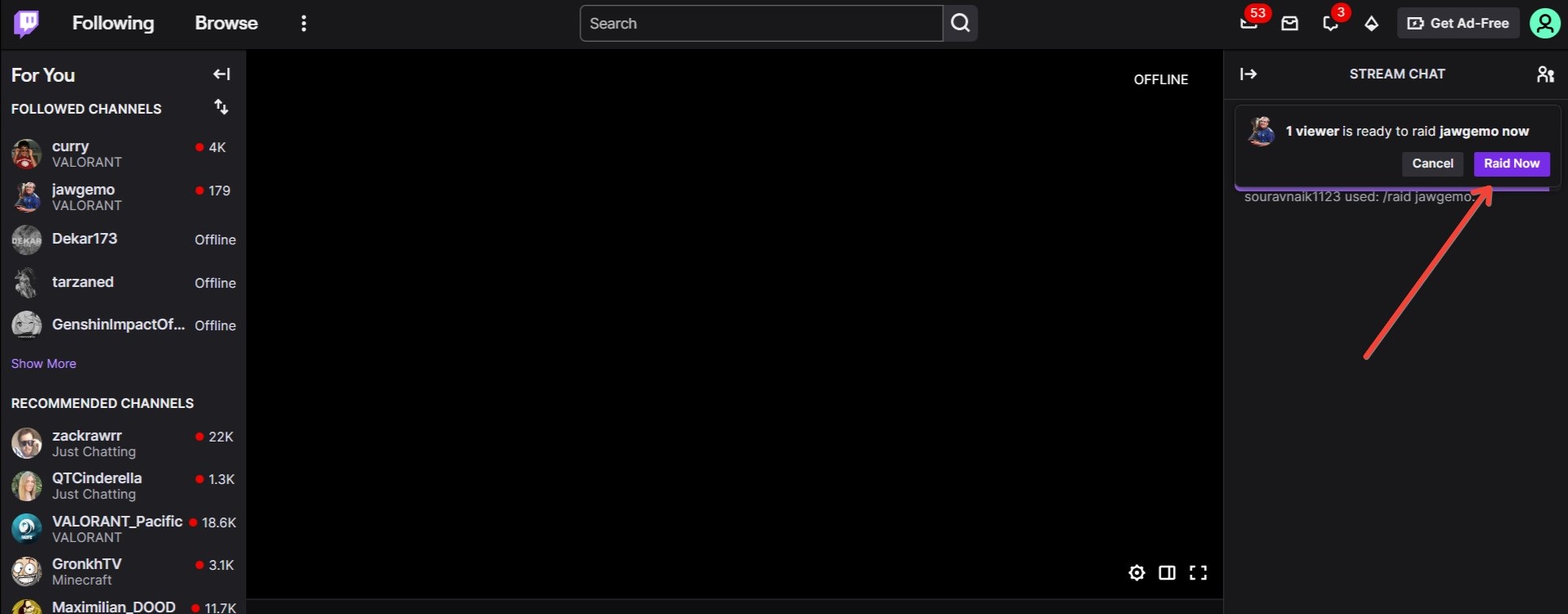 How to raid on twitch - 3 Easy steps