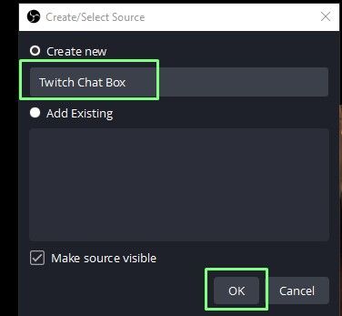 How to add Twitch Chat Overlay using OBS Studio