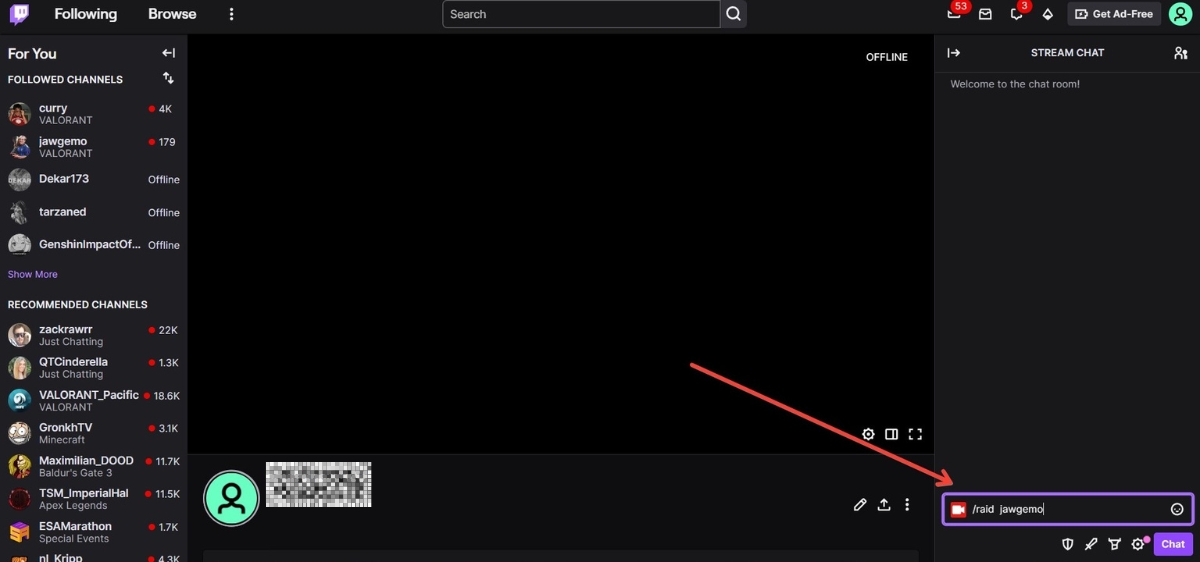 How to raid on twitch - 3 Easy steps