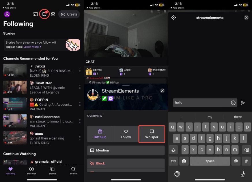 How to use Whisper on twitch for private messages - Twitch marketing Guides